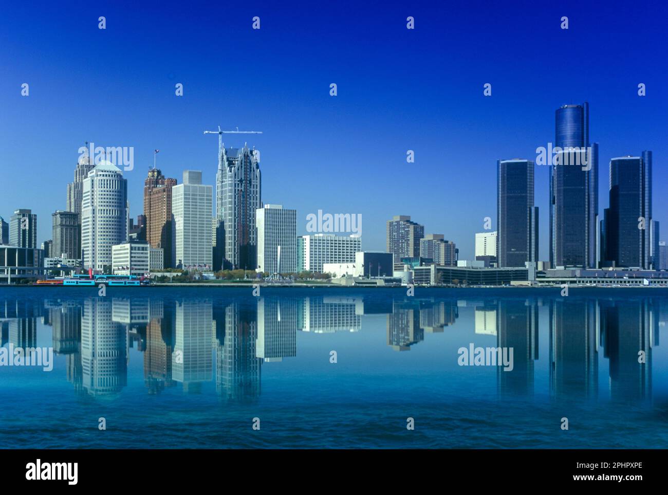 1991 HISTORICAL DOWNTOWN SKYLINE DETROIT MICHIGAN USA Stock Photo - Alamy