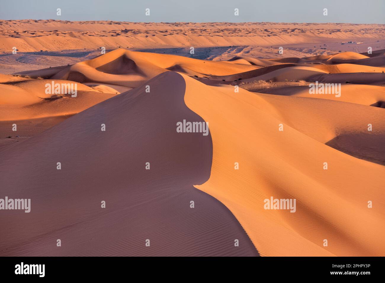Sculpted sand dunes, Wahiba Sands, Ash Sharqiyah, Oman Stock Photo - Alamy
