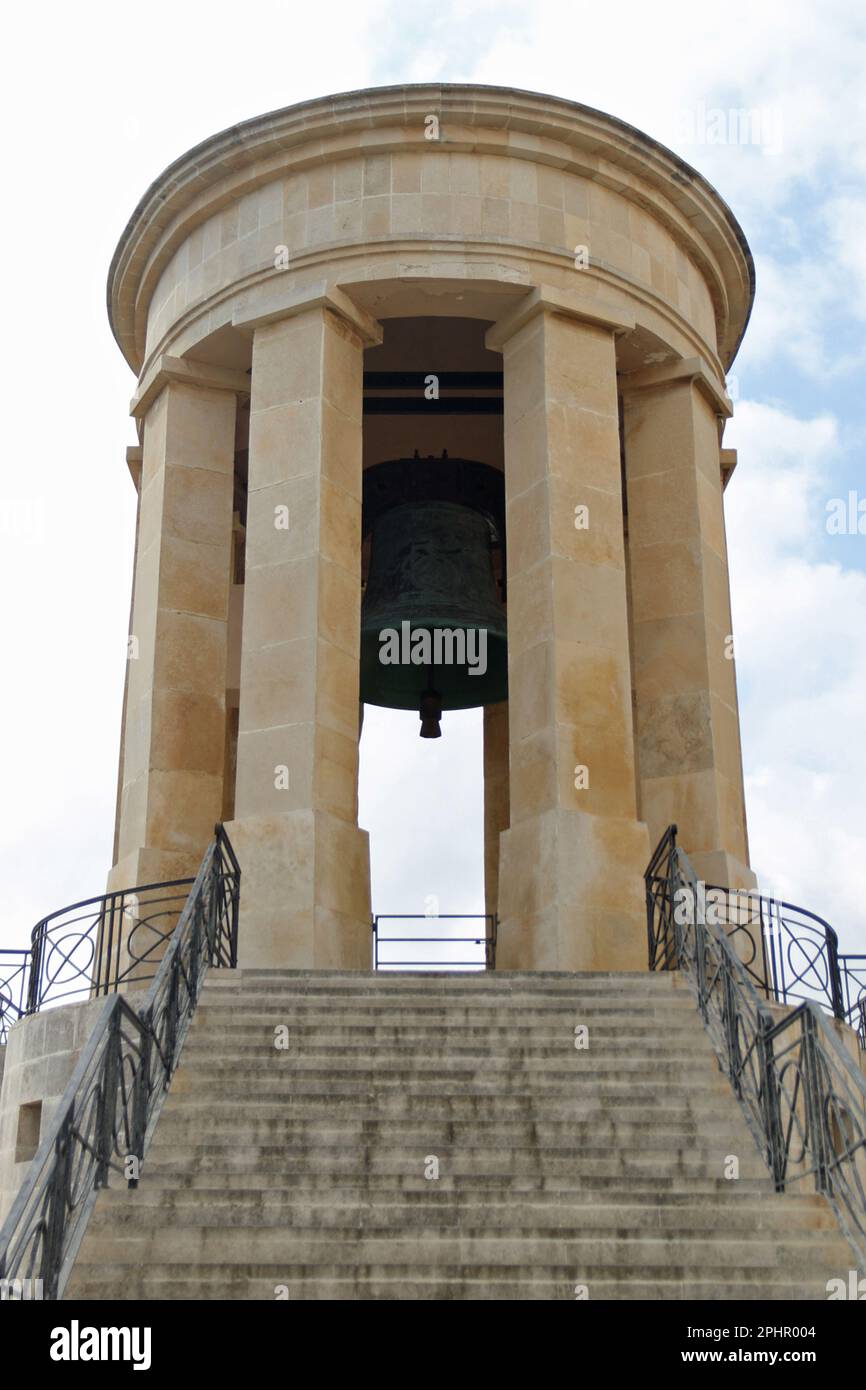 Siege Bell War Memorial - Valletta. Perched above the Grand Harbour ...
