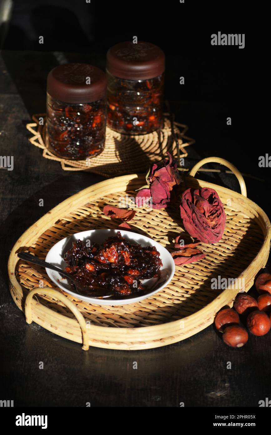 Plum pickles photo Stock Photo - Alamy