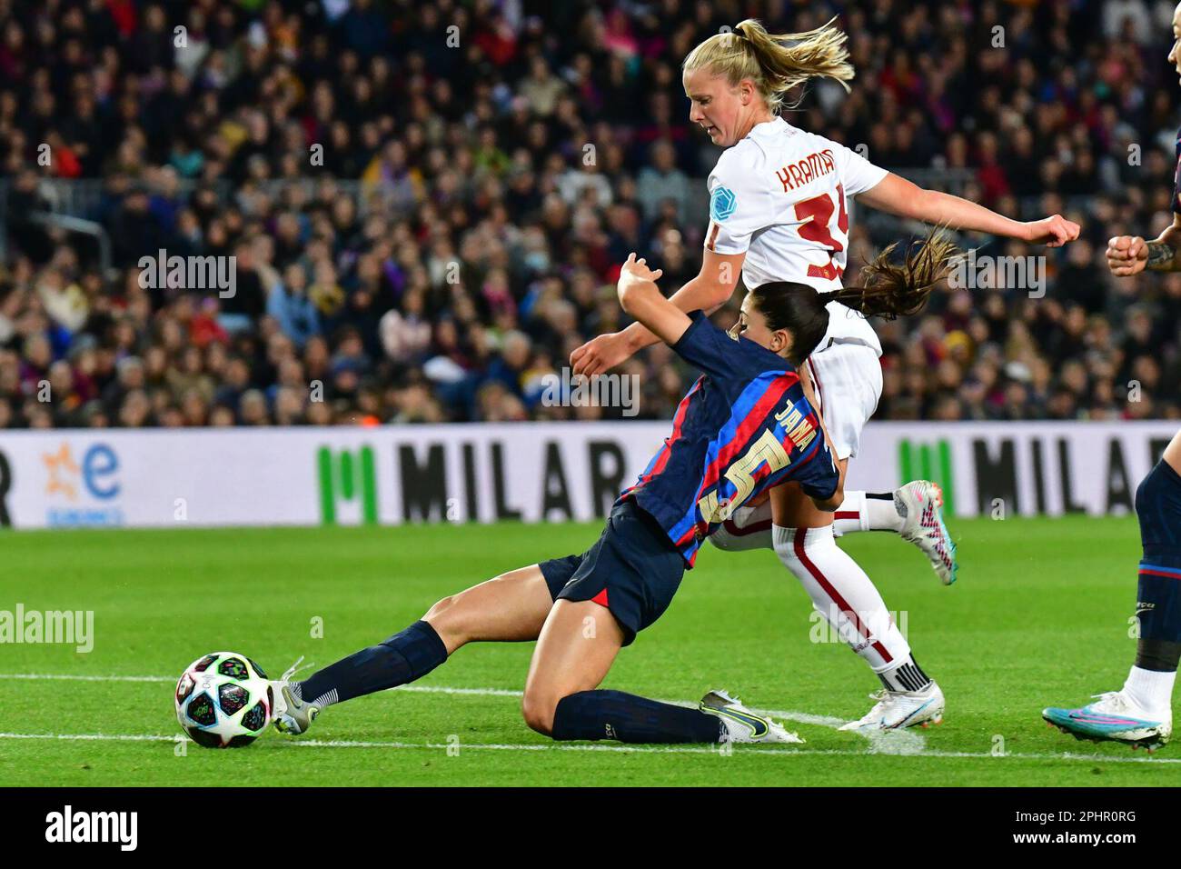 Barcelona, Italy. 29th Mar, 2023. Jana (Barcellona) contrast Kramzar ...