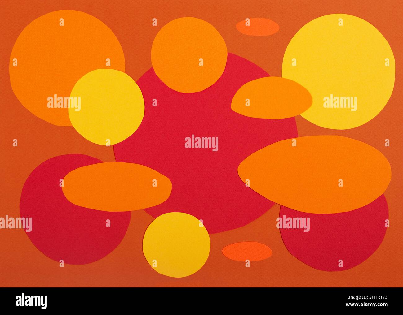 Abstract colourful paper composition. Geometric oval shape paper ...