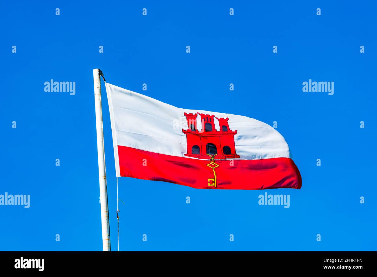 National flag of the gibraltar hi-res stock photography and images - Alamy