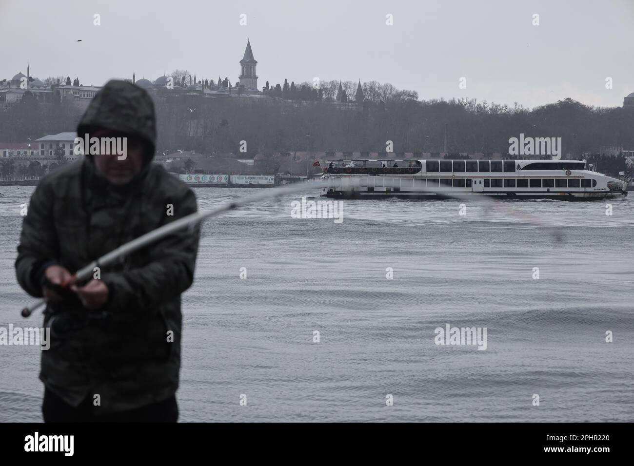 Istanbul, Istanbul, Turkey. 29th Mar, 2023. fishermen wearing their ...