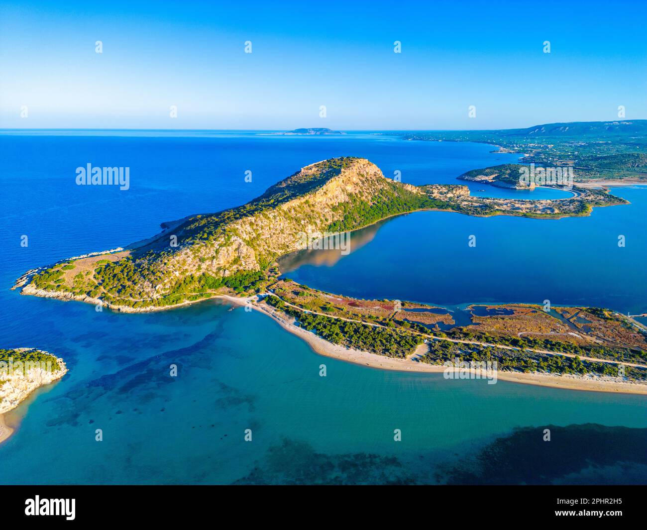 Aerial view of Limni Divari lagoon in Greece Stock Photo - Alamy