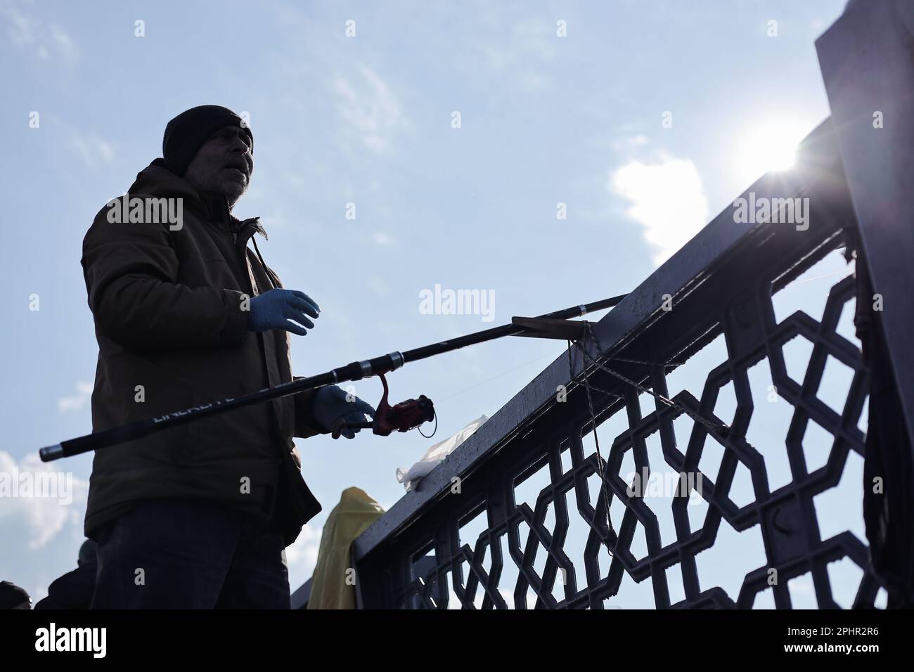 Istanbul, Istanbul, Turkey. 29th Mar, 2023. fishermen wearing their ...