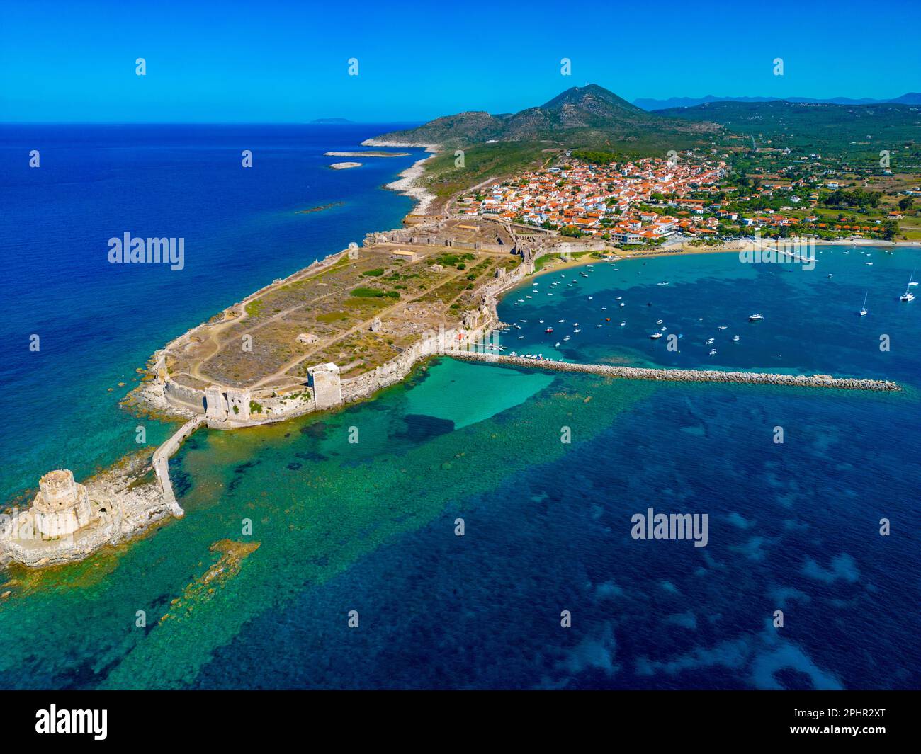 Methoni castle aerial hi-res stock photography and images - Alamy