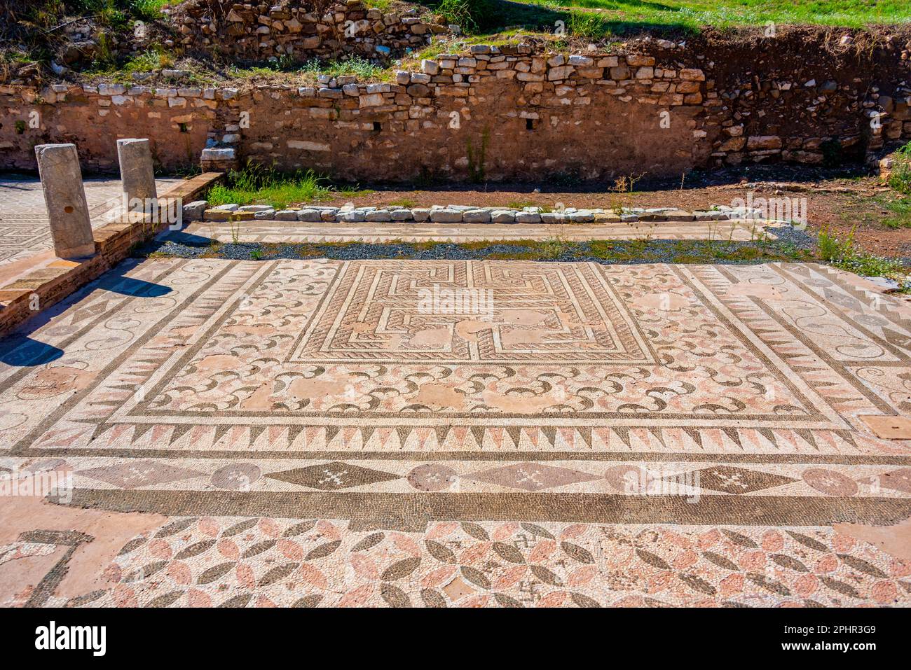 Panorama view of Archaeological Site of Ancient Messini in Greece Stock ...