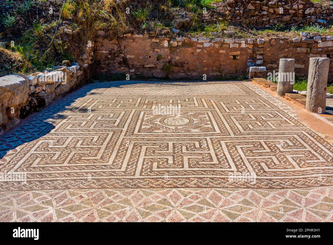Panorama view of Archaeological Site of Ancient Messini in Greece Stock ...