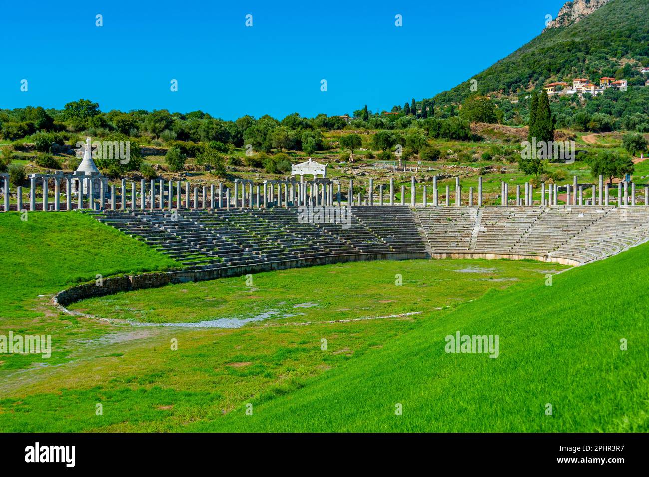 Ancient stadium of Archaeological Site of Ancient Messini in Greece ...
