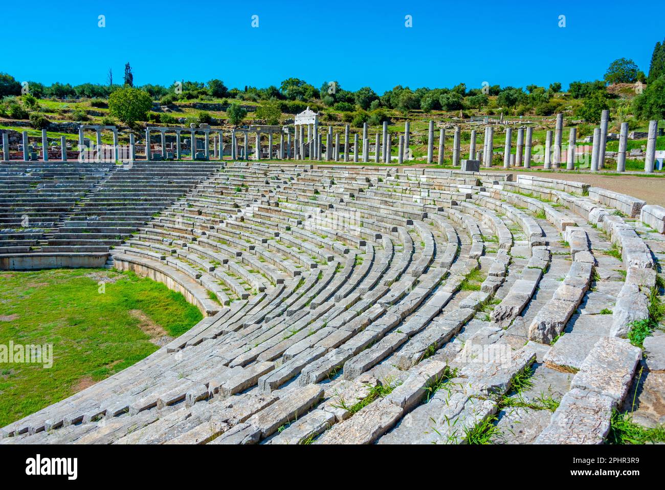 Ancient stadium of Archaeological Site of Ancient Messini in Greece ...