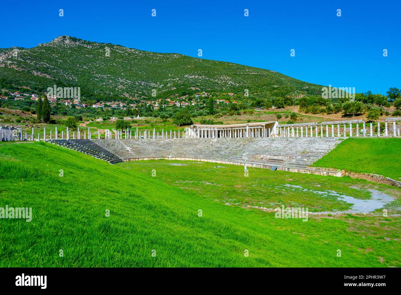 Ancient stadium of Archaeological Site of Ancient Messini in Greece ...