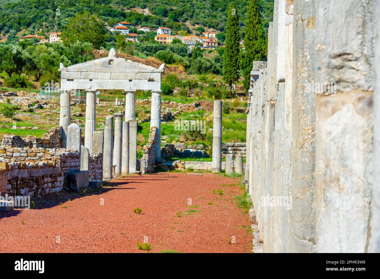 Palaistra of Archaeological Site of Ancient Messini in Greece Stock ...