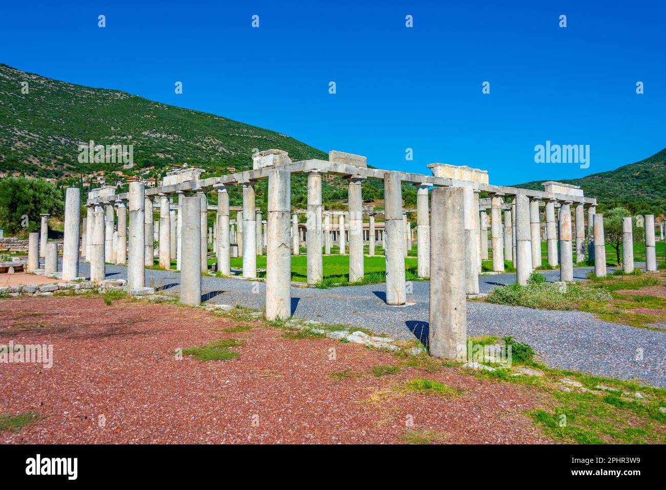 Palaistra of Archaeological Site of Ancient Messini in Greece Stock ...