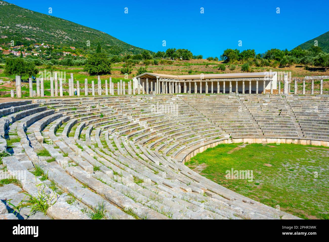 Ancient stadium of Archaeological Site of Ancient Messini in Greece ...
