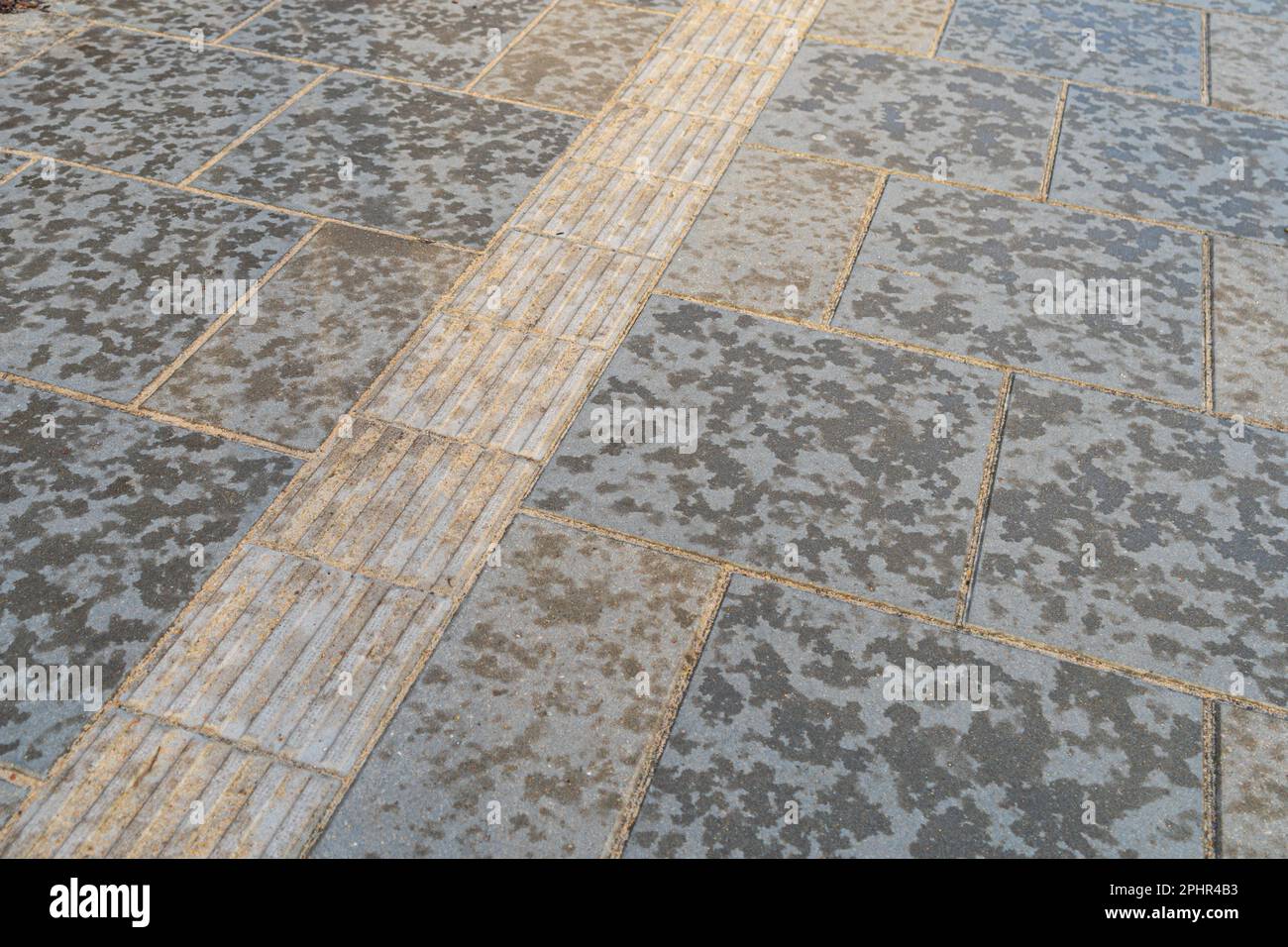 Tactile Paving on Modern Tiles Pathway for Blind Handicap, Safety ...