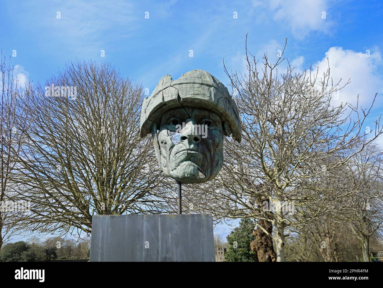 Striking sculpture at Cardiff Castle. March 2023. Spring. The Abandoned ...