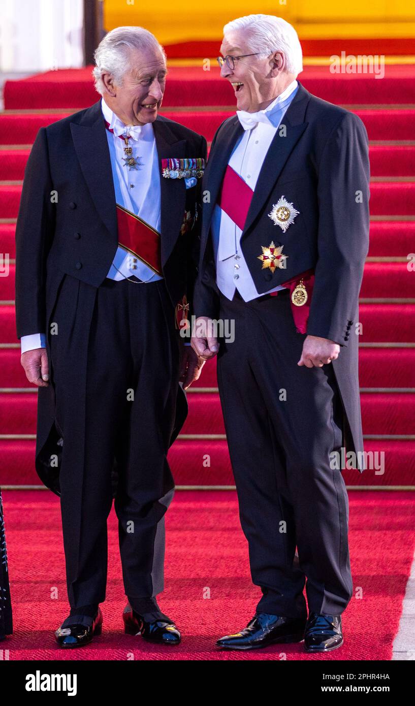 Berlin, Germany. 29th Mar, 2023. King Charles III (l) and German ...