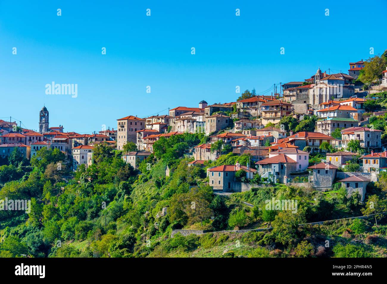 Panorama view of Dimitsana village at Greece Stock Photo - Alamy