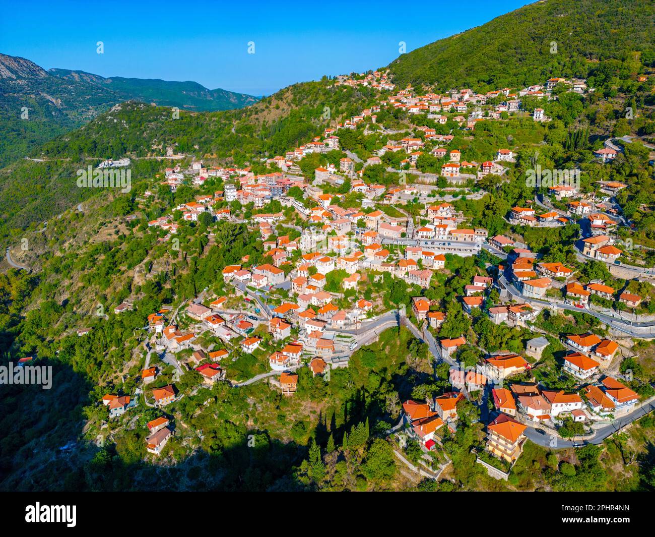 Panorama view of Dimitsana village at Greece Stock Photo - Alamy
