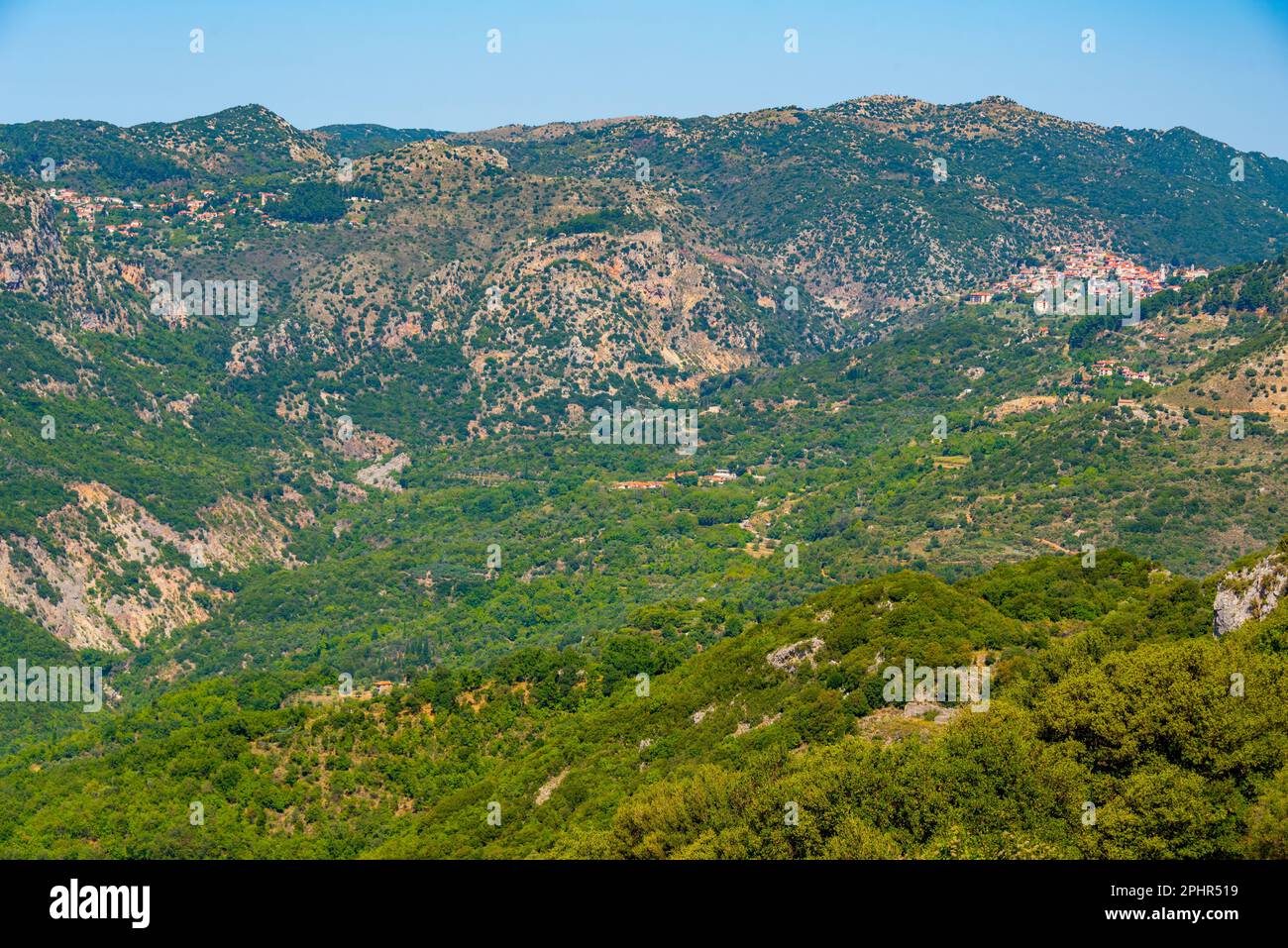 Panorama view of Lousios gorge in Greece Stock Photo - Alamy