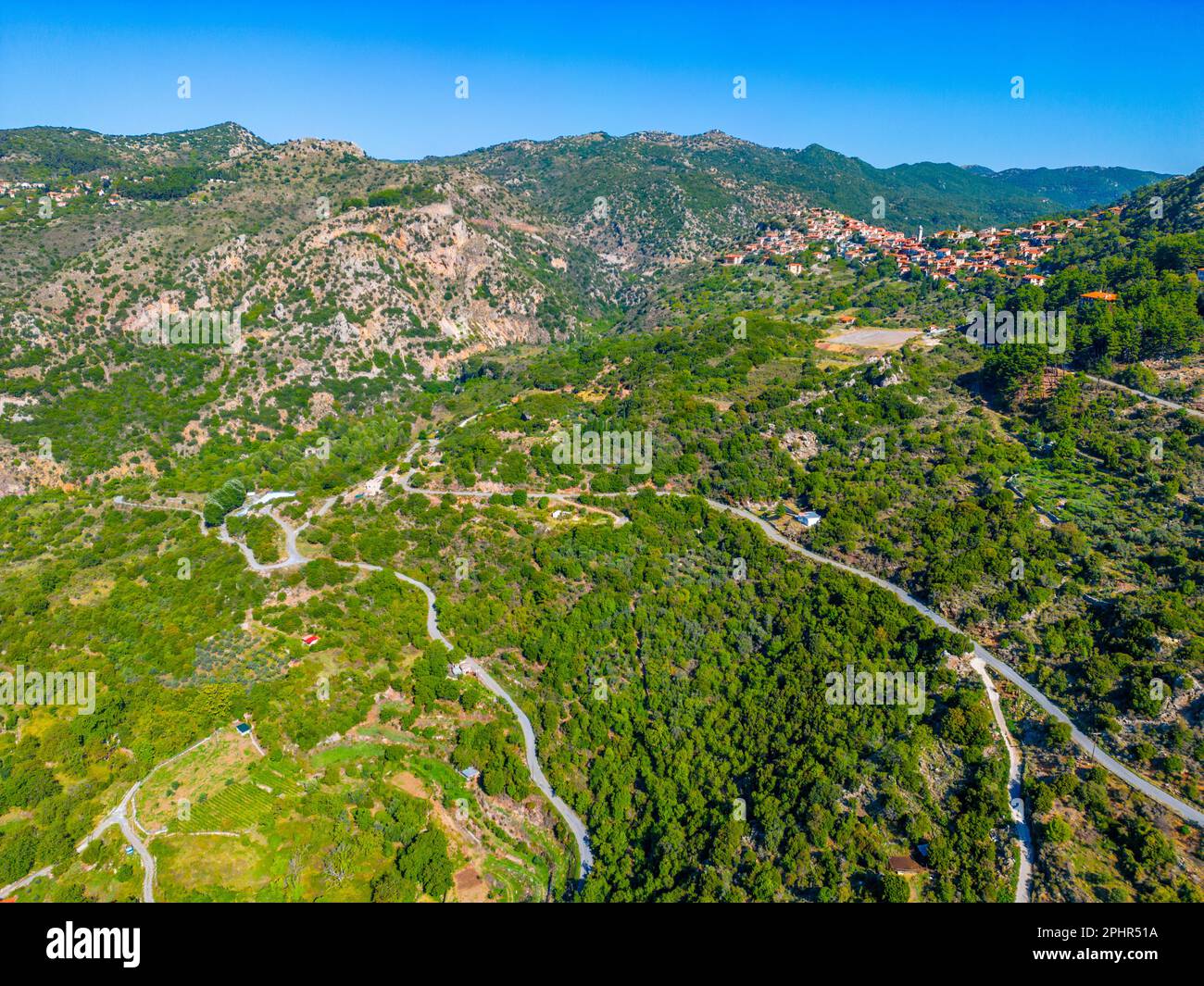 Aerial view of Dimitsana village at Greece Stock Photo - Alamy