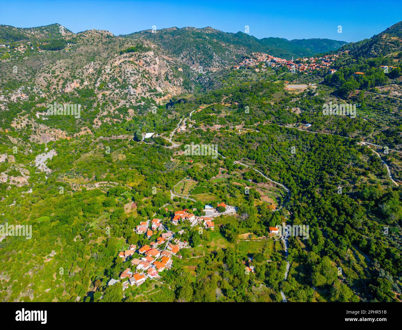 Aerial view of Dimitsana village at Greece Stock Photo - Alamy