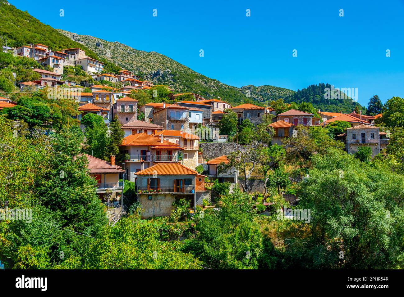 Aerial view of Stemnitsa village at Greece Stock Photo - Alamy