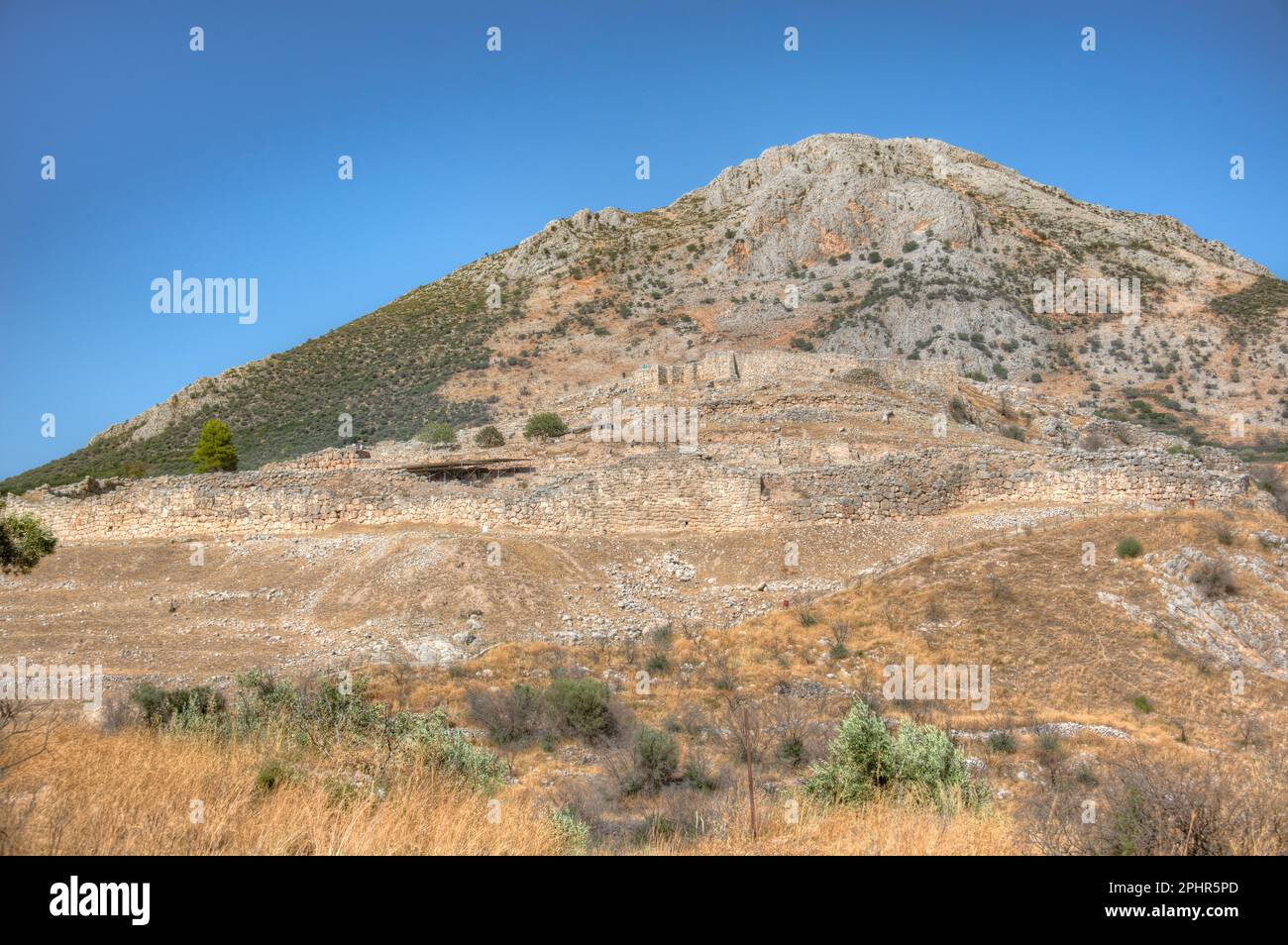 Aerial view of archaeological site of Mycenae in Greece Stock Photo - Alamy