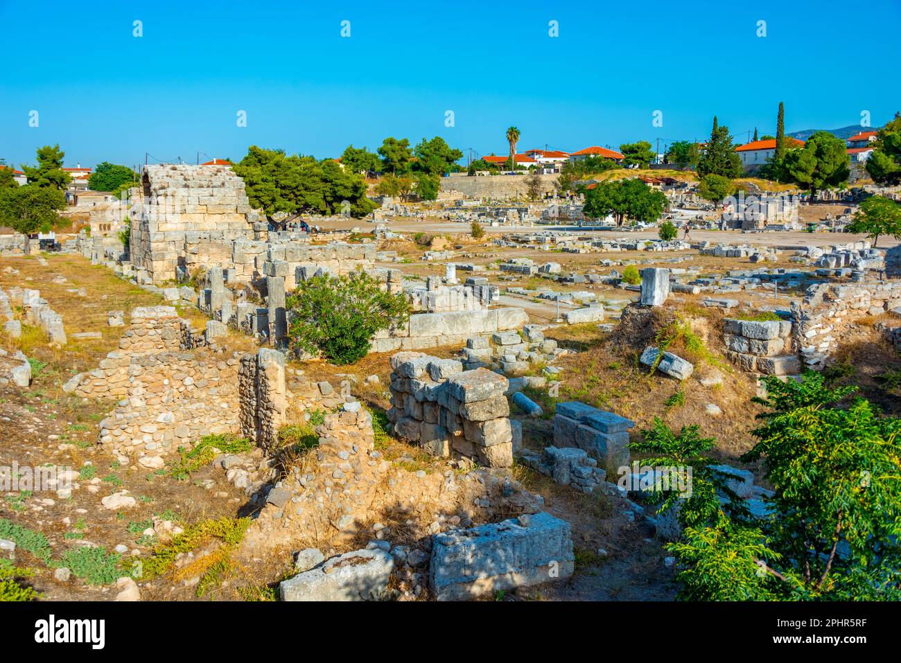 View of Ancient Corinth archaeological site in Greece Stock Photo - Alamy