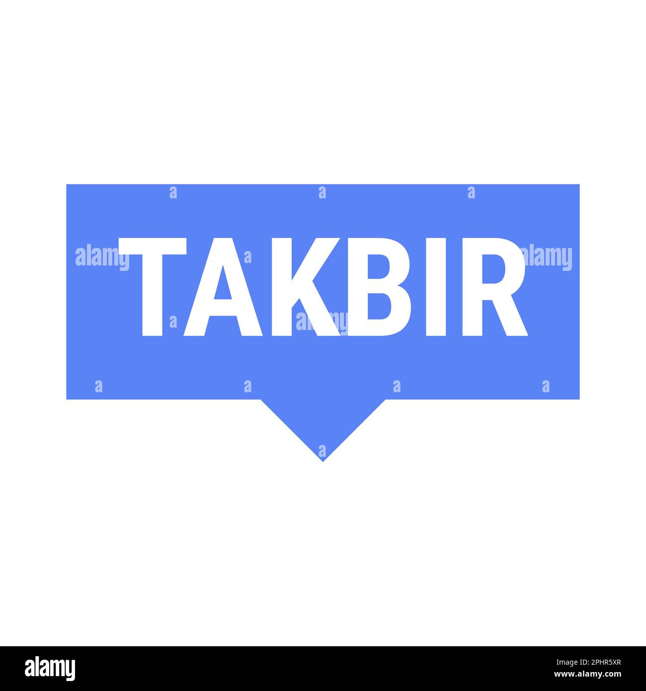 Takbir Allahu Akbar Blue Vector Callout Banner with Call to Prayer for ...