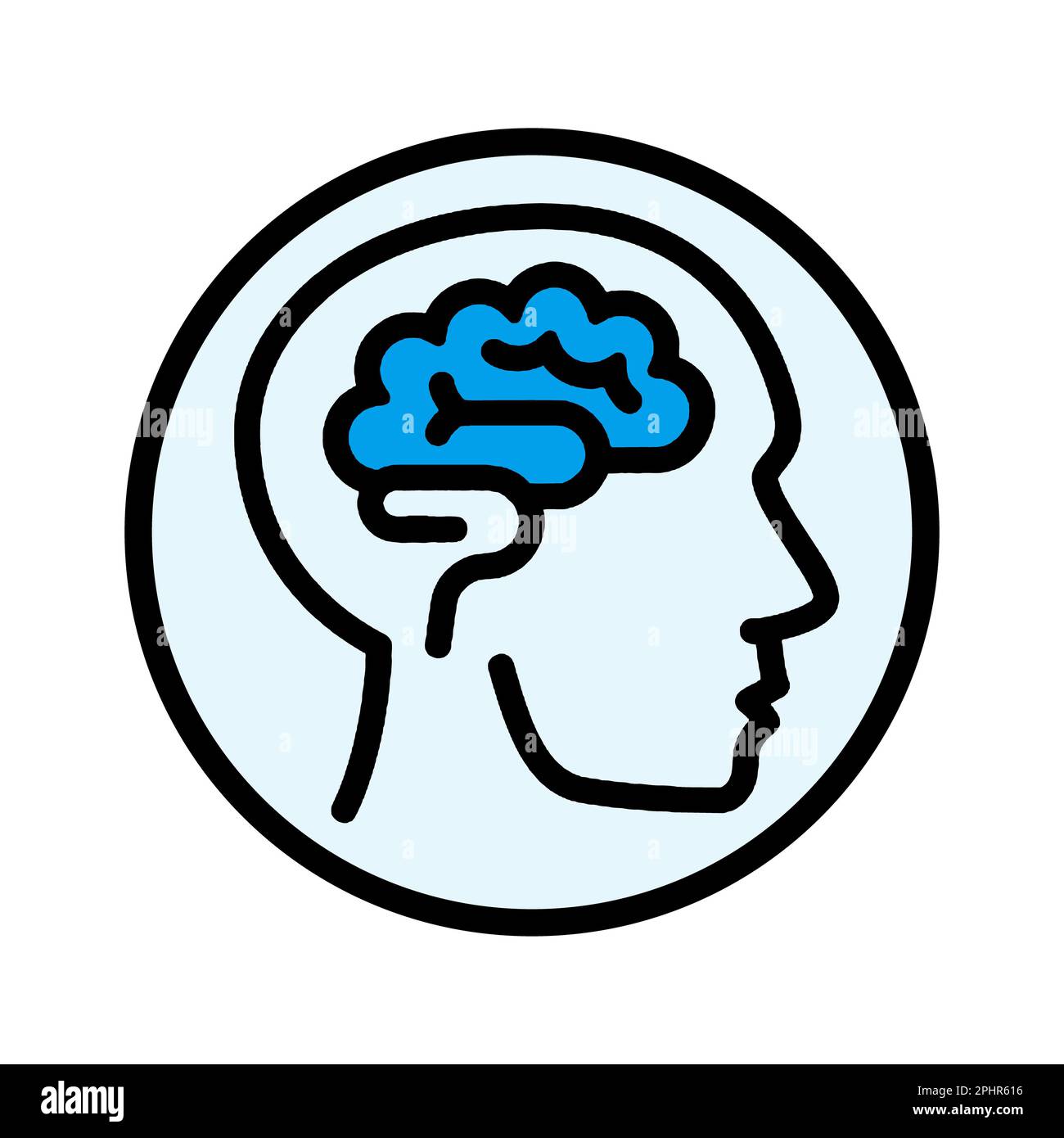 Human think brain icon. Outline human think brain vector icon for web ...