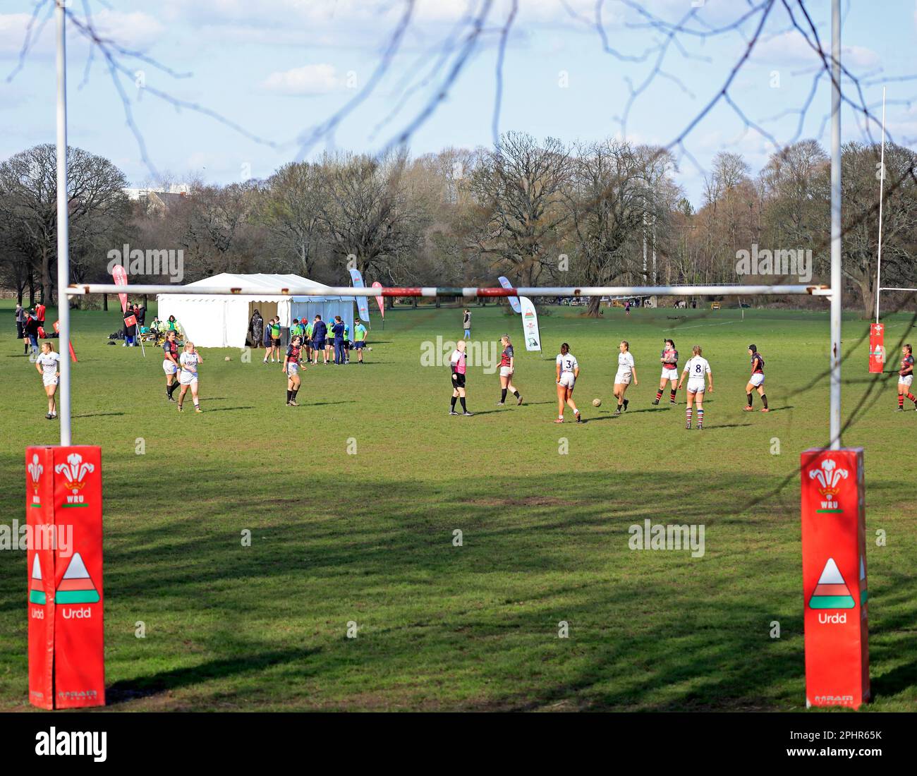 Women's rugby match, Pontcanna Fields Urdd / WRU event. March 2023 ...