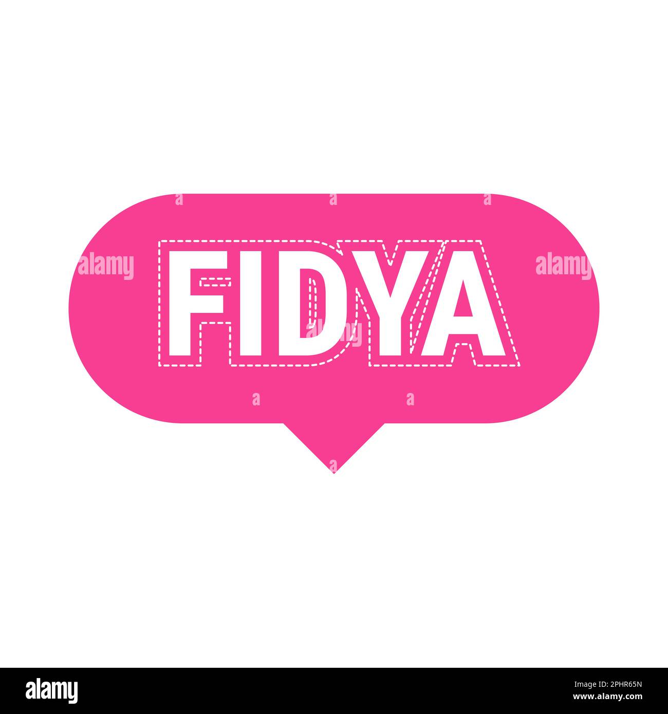 Fidya Pink Vector Callout Banner with Information on Donations and ...