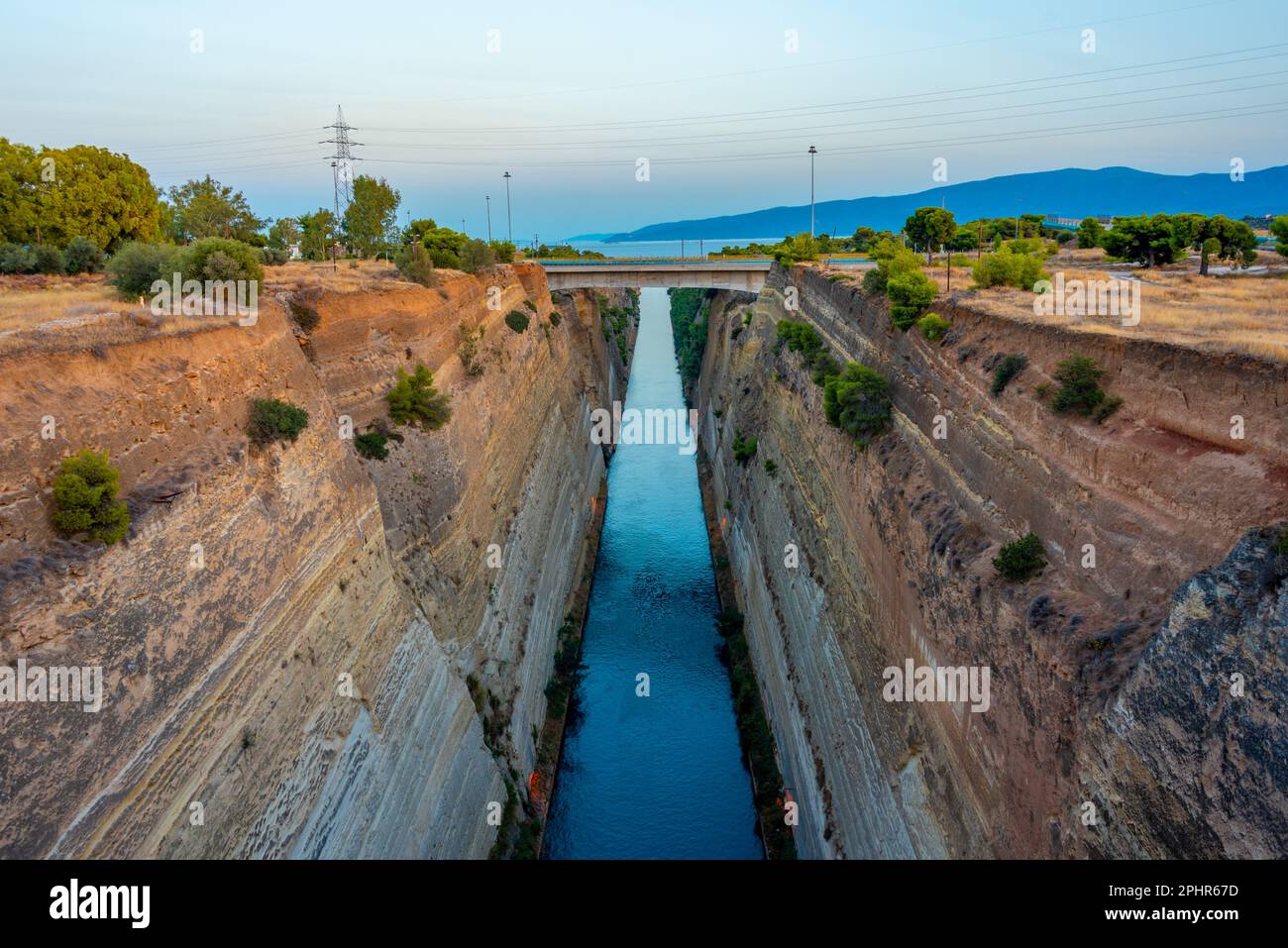 Corinth canal sunset hi-res stock photography and images - Alamy