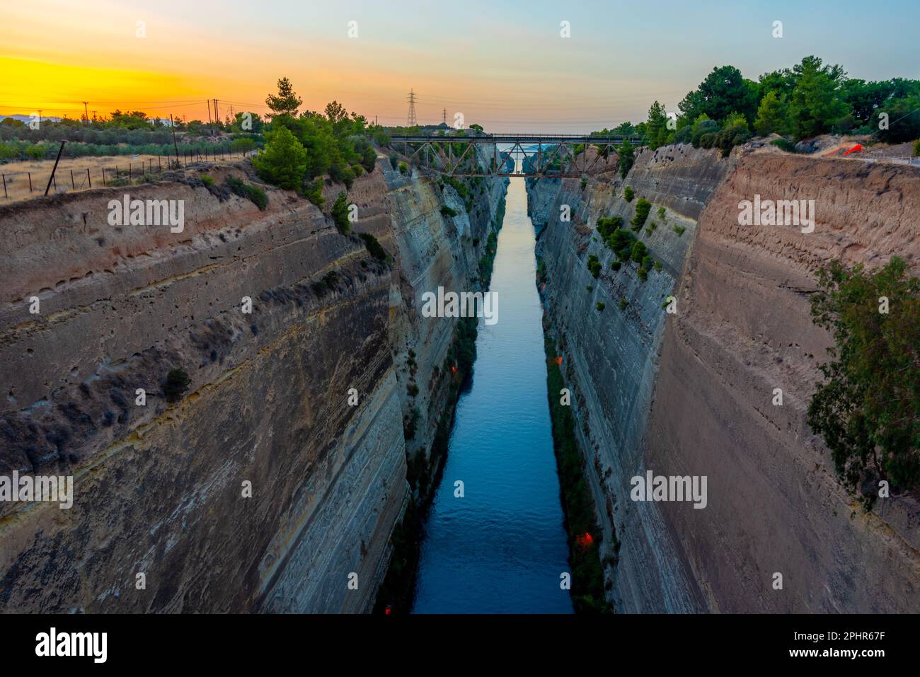 Corinth canal sunset hi-res stock photography and images - Alamy