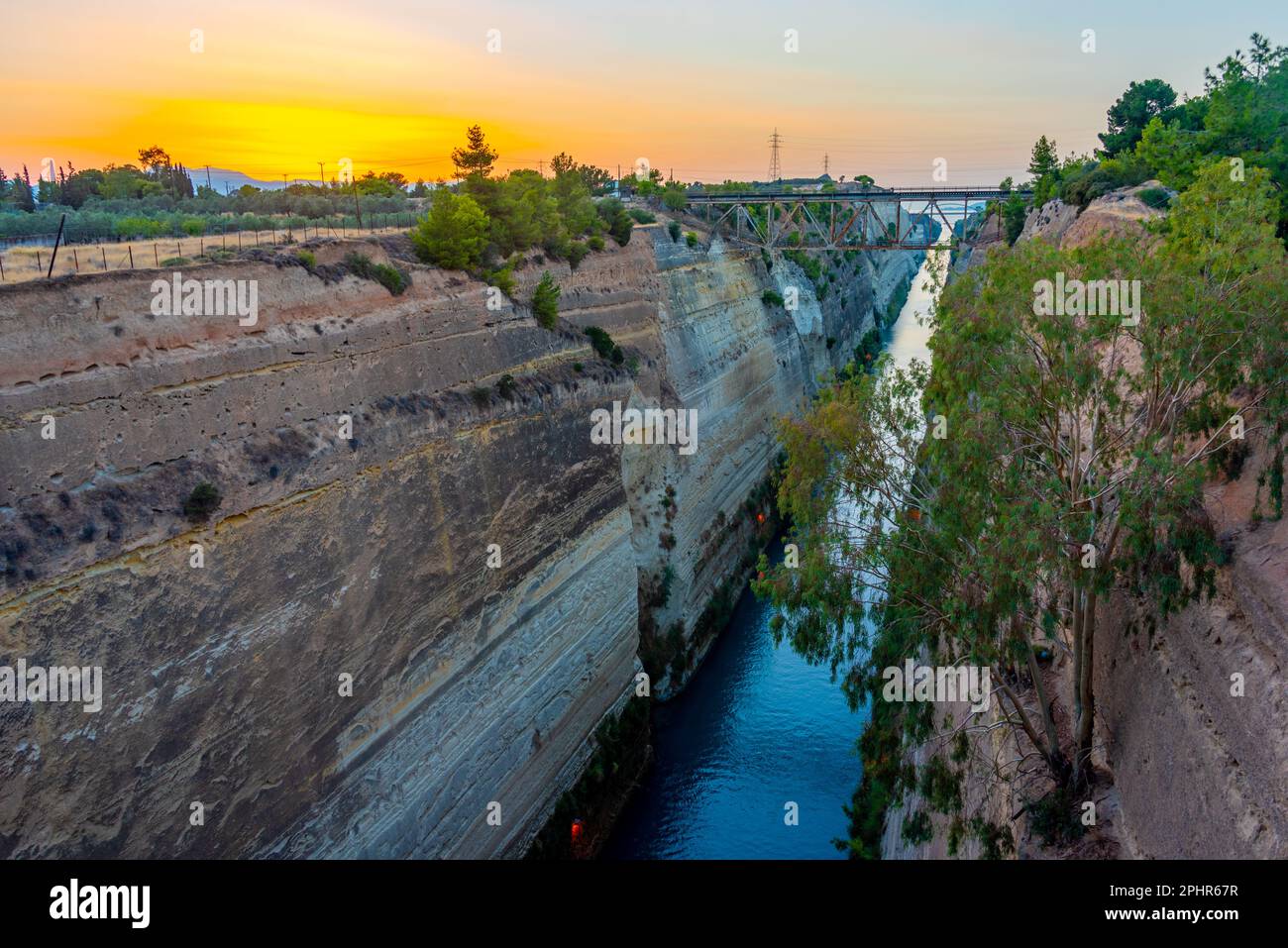 Corinth canal sunset hi-res stock photography and images - Alamy
