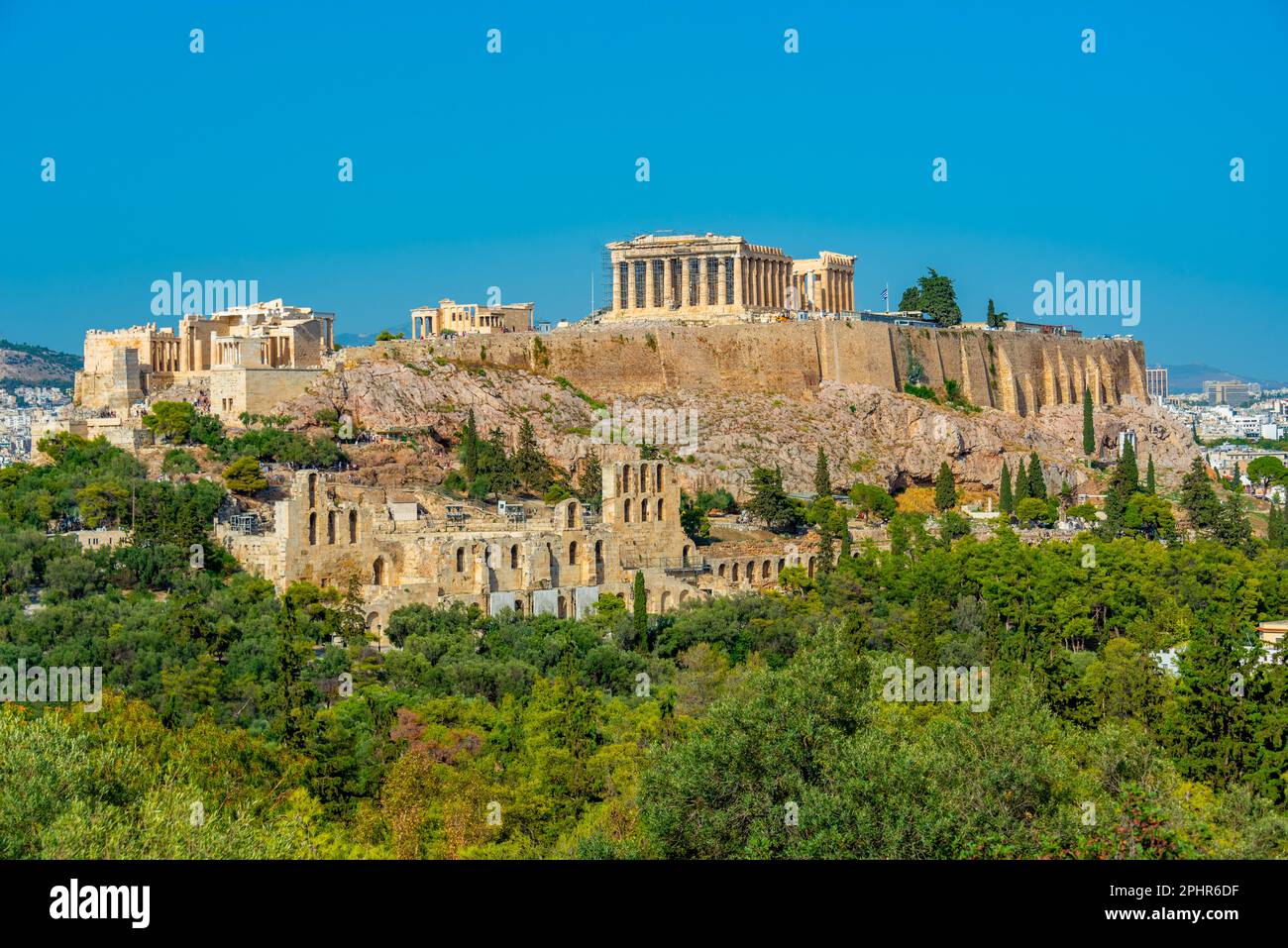 Panorama view of Acropolis in Greek capital Athens Stock Photo - Alamy