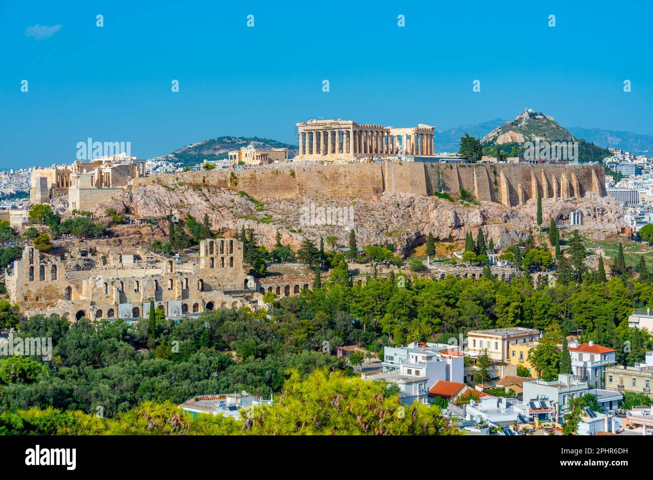 Panorama view of Acropolis in Greek capital Athens Stock Photo - Alamy