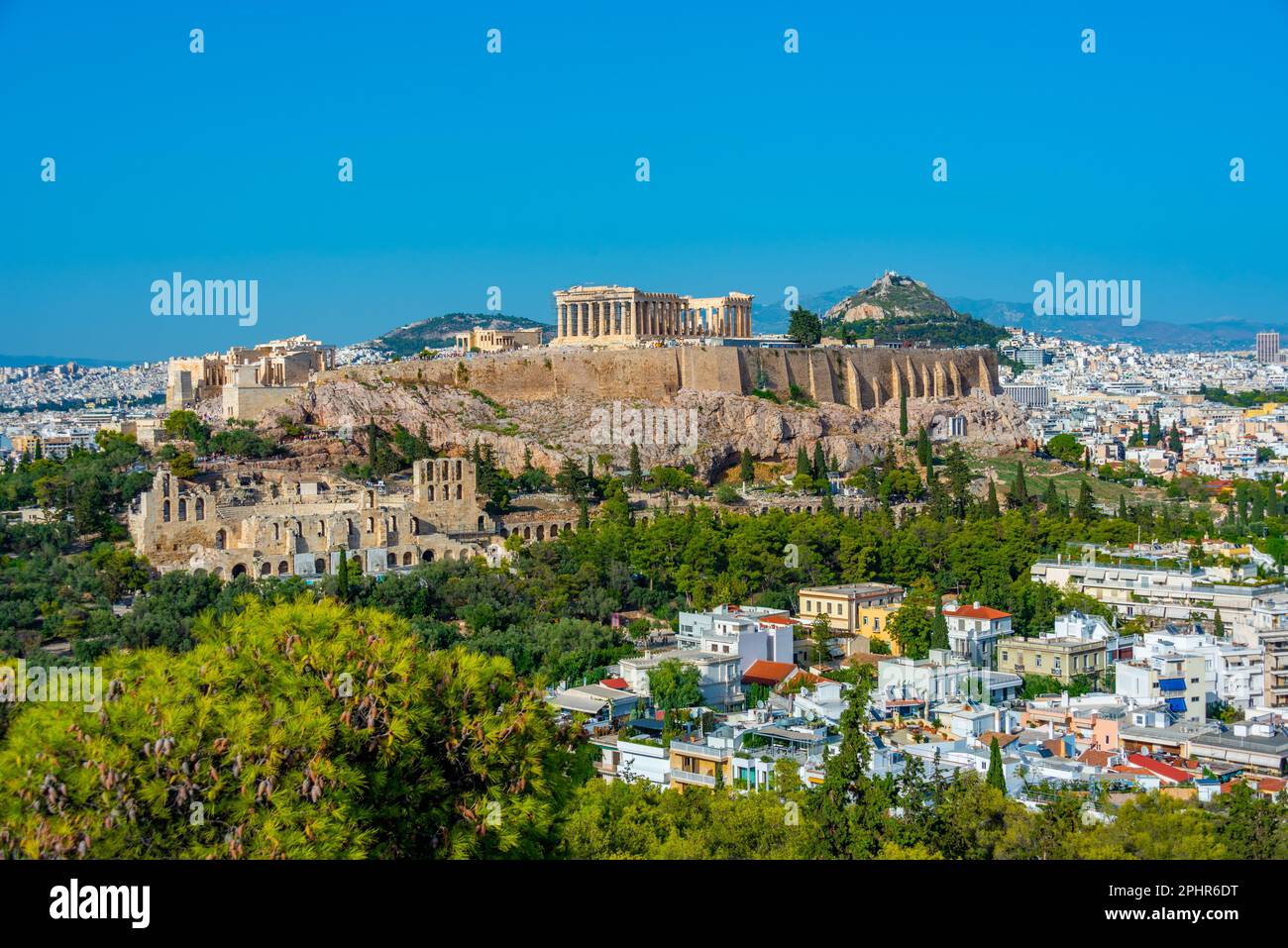 Panorama view of Acropolis in Greek capital Athens Stock Photo - Alamy