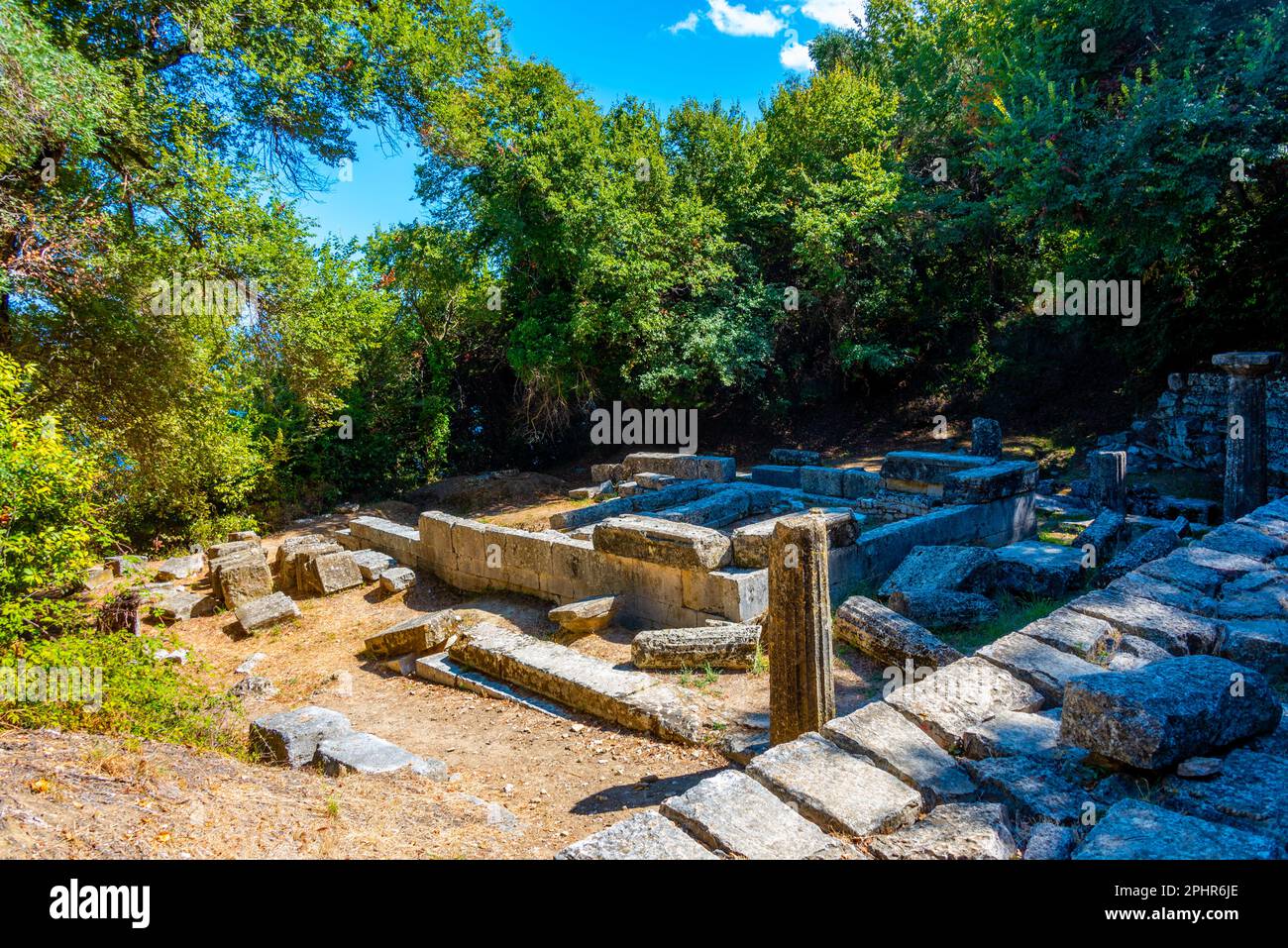 Roman ruins at Mon Repos estate at Corfu, Greece Stock Photo - Alamy