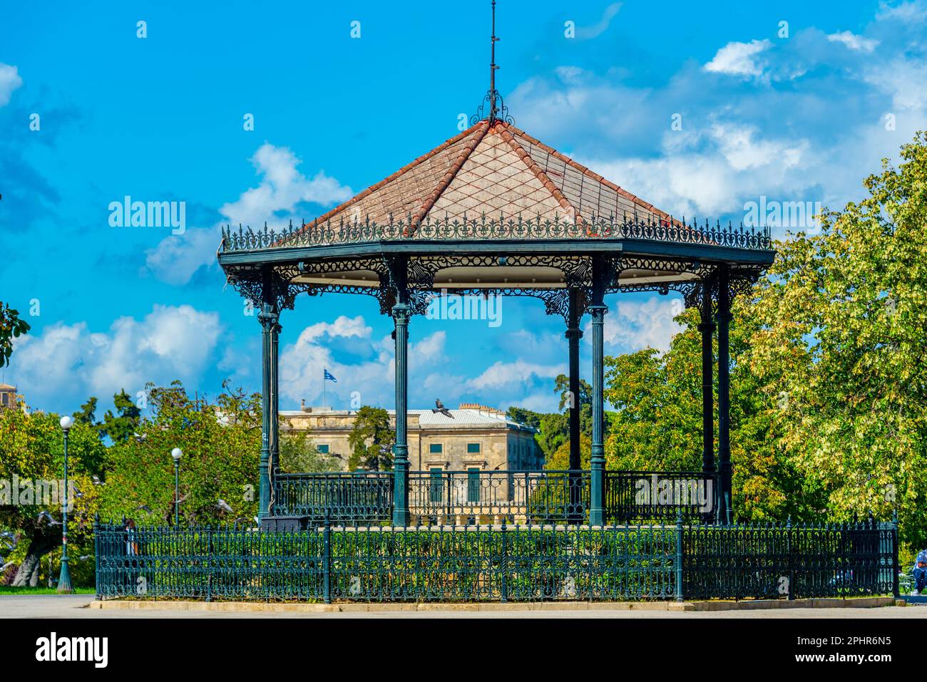 Spianada Music Pavilion at Greek town Kerkyra Stock Photo - Alamy