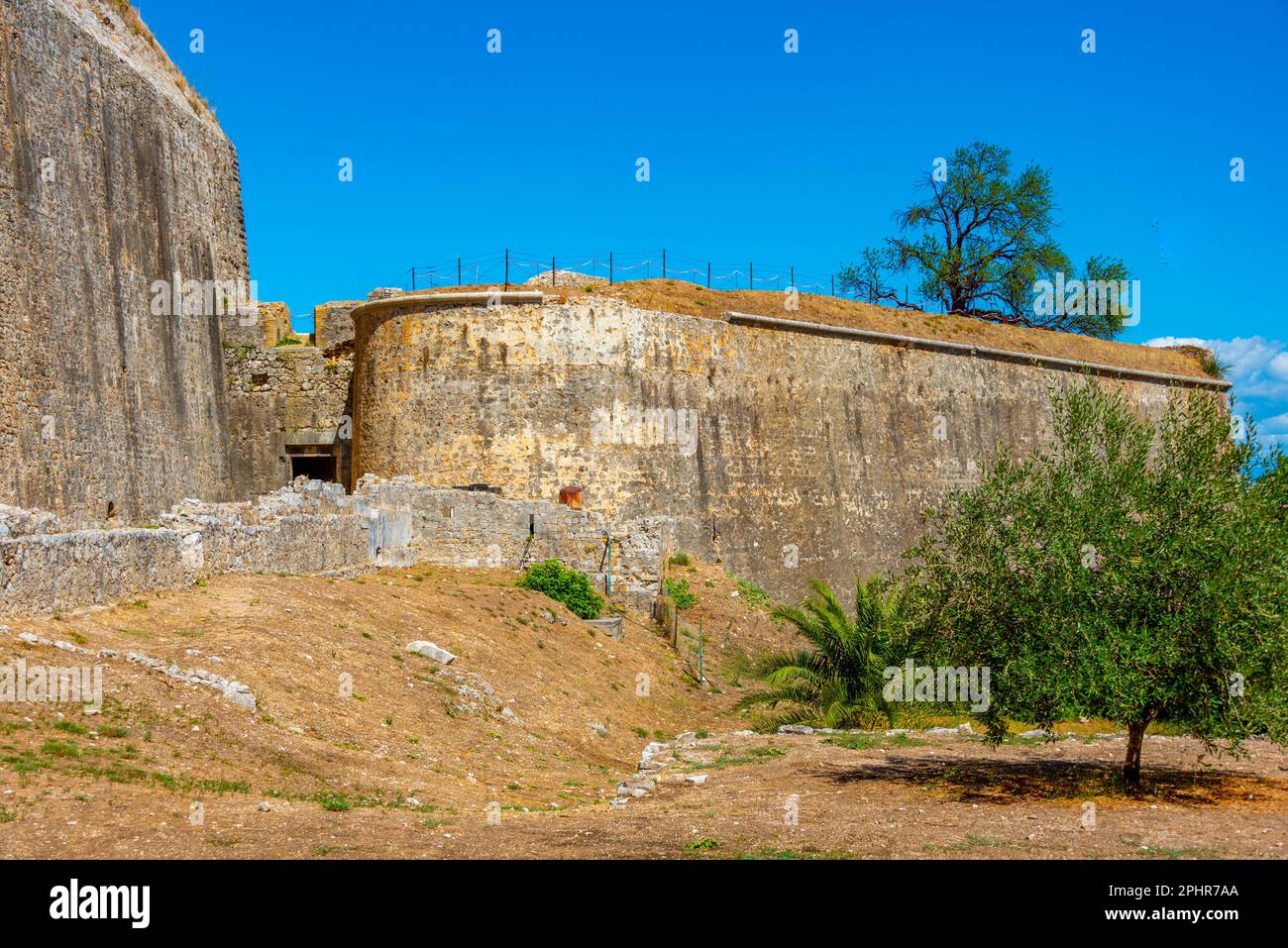Neo Frourio fortress in Greek island Corfu Stock Photo - Alamy