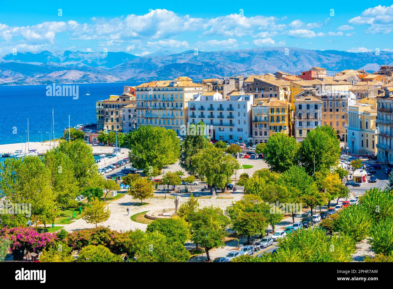 10th Infantry Battalion Square in Greek town Kerkyra Stock Photo - Alamy