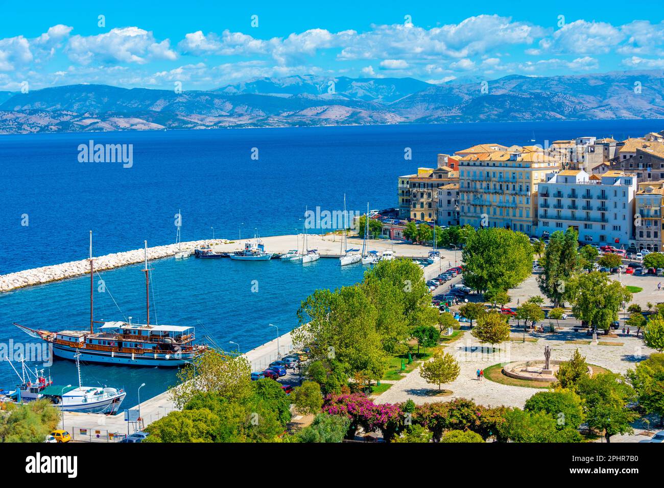 10th Infantry Battalion Square in Greek town Kerkyra Stock Photo - Alamy