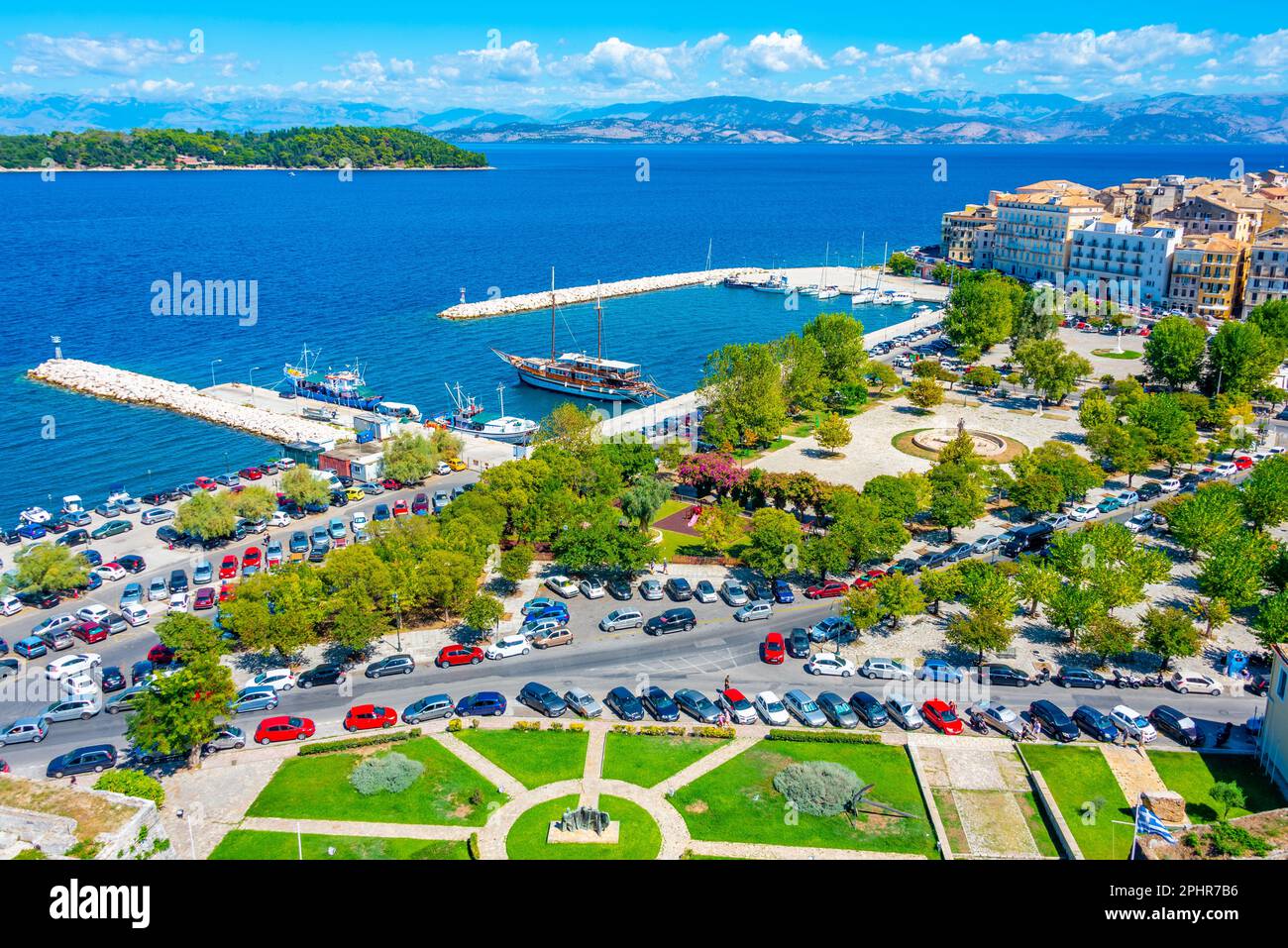 10th Infantry Battalion Square in Greek town Kerkyra Stock Photo - Alamy