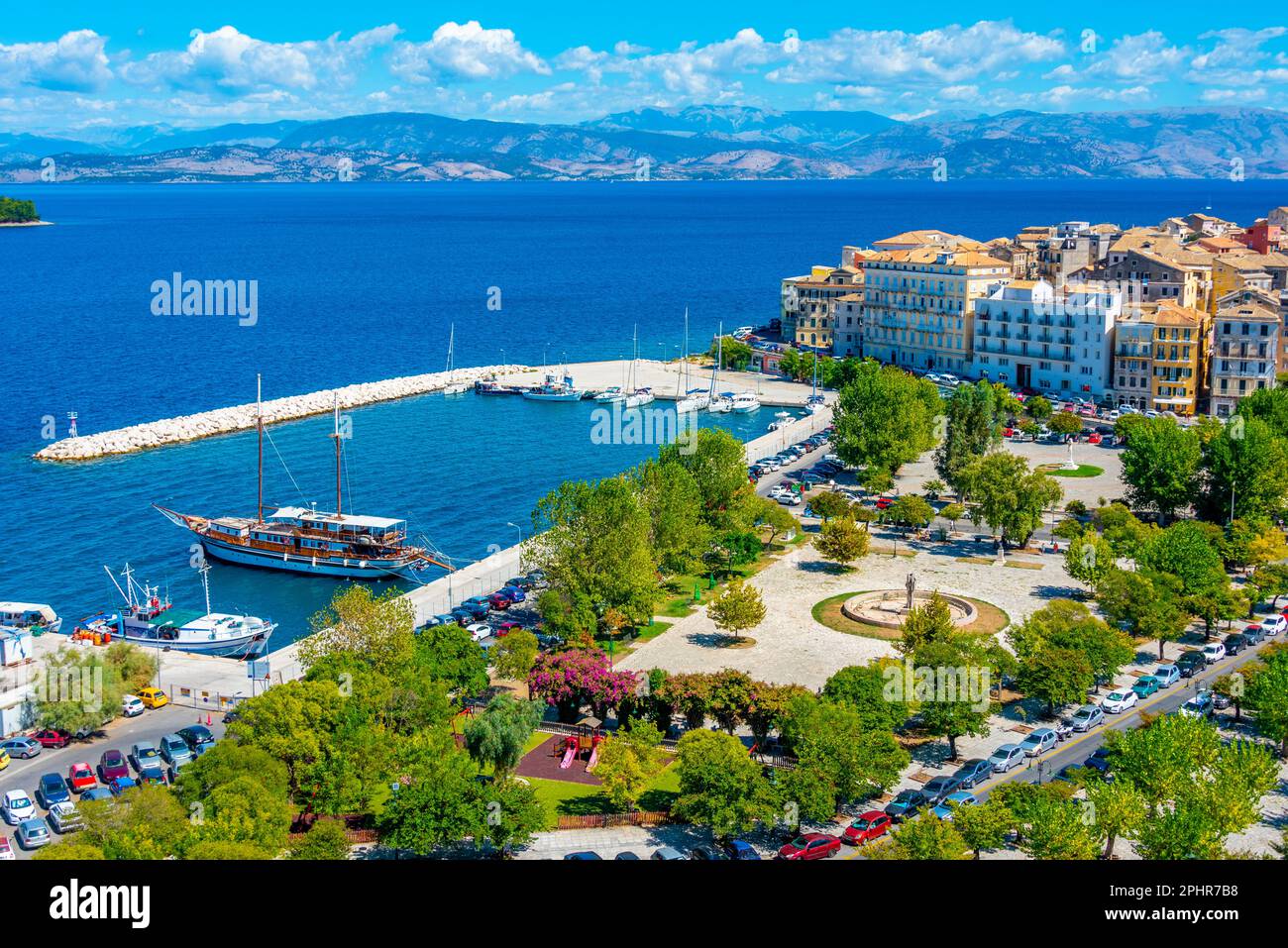 10th Infantry Battalion Square in Greek town Kerkyra Stock Photo - Alamy