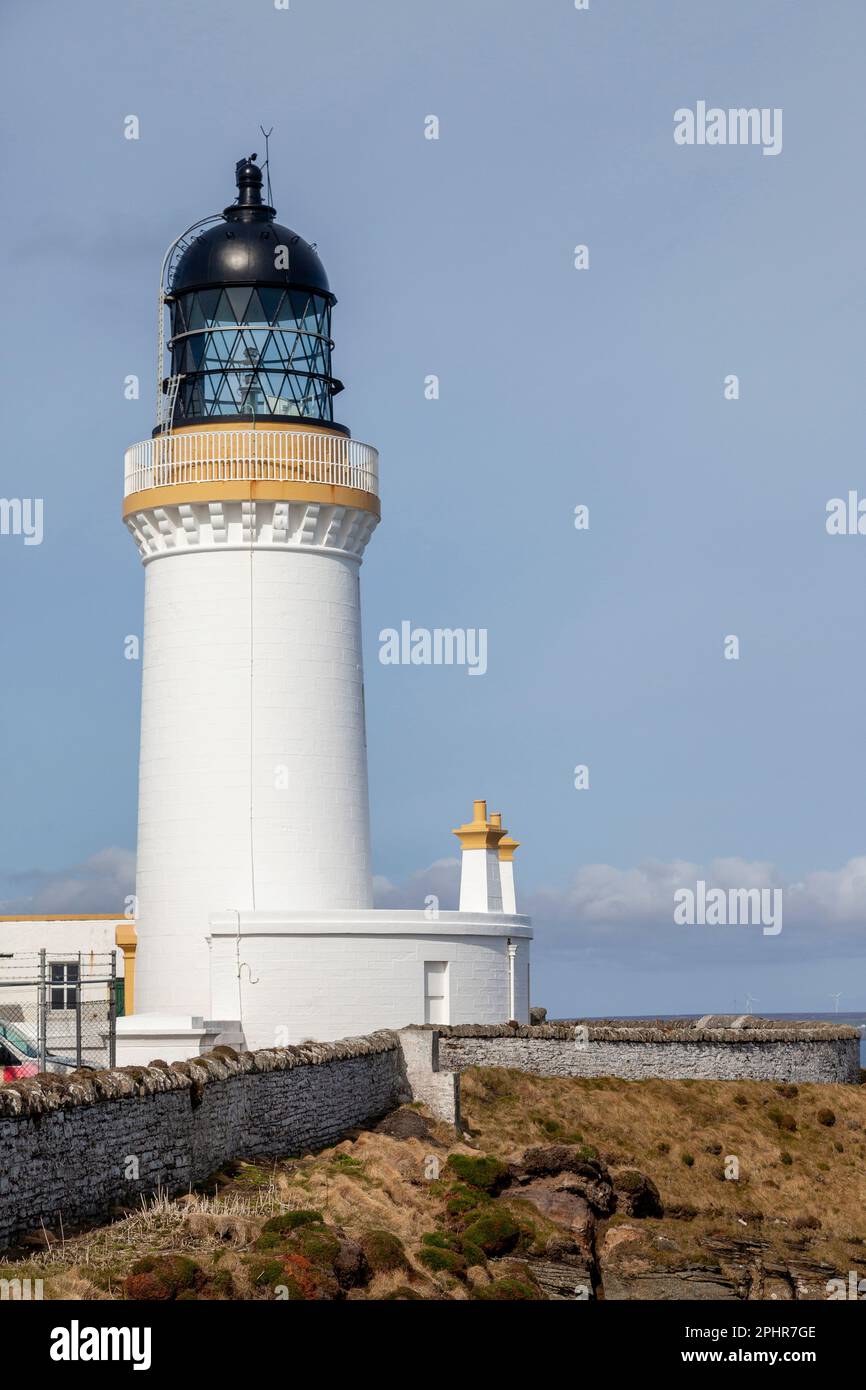 The Noss Head Lighthouse is an active 19th-century lighthouse near Wick ...