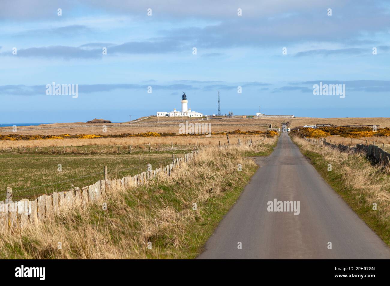 The Noss Head Lighthouse is an active 19th-century lighthouse near Wick ...