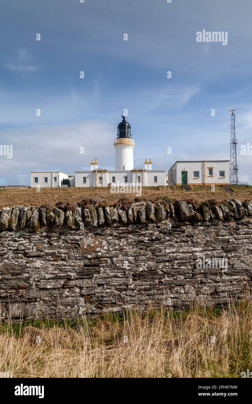 The Noss Head Lighthouse is an active 19th-century lighthouse near Wick ...